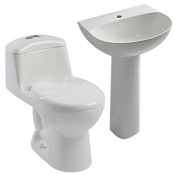 Colono Construccion - COMBO INODORO SMART BLANCO + LAVAMANOS MANANTIA