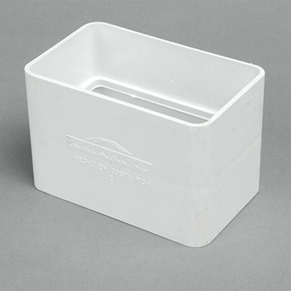 Colono Construccion - UNIÓN BAJANTE PARA CANOA RECTANGULAR PVC