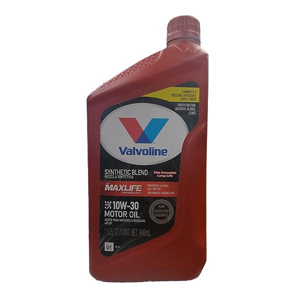 Colono Construccion - ACEITE VALVOLINE MAXLIFE 10W30 1/4